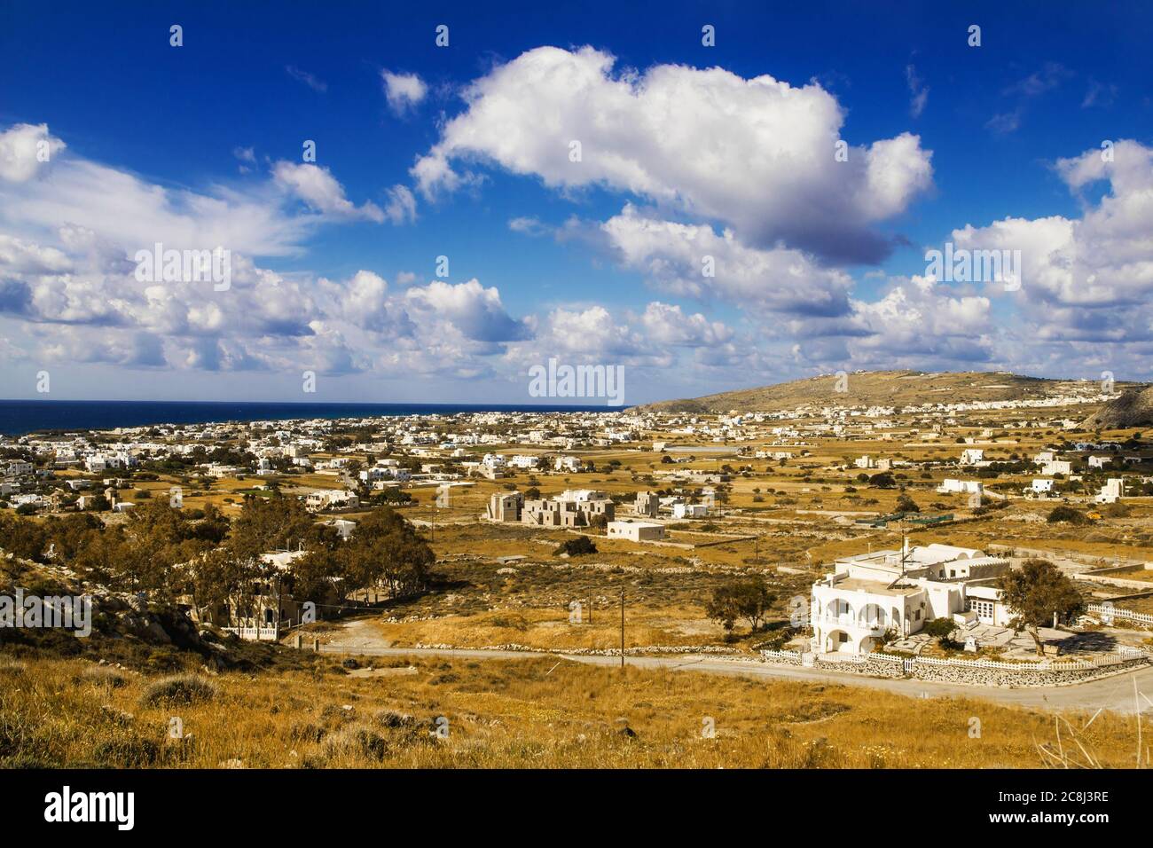 Perissa village, Santorini, Greece Stock Photo - Alamy