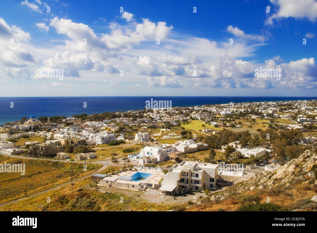 Perissa village, Santorini, Greece Stock Photo - Alamy