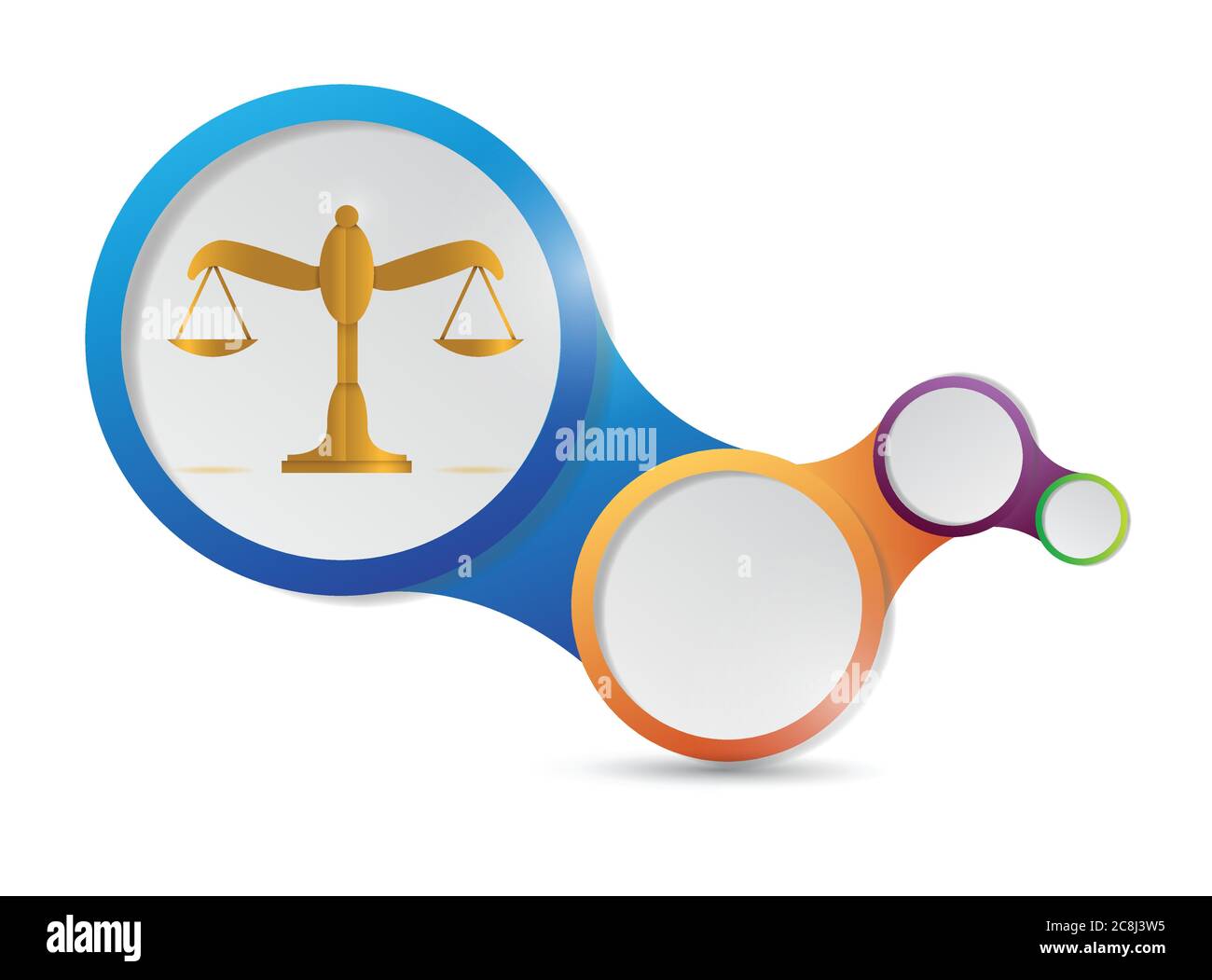Law balance link illustration design over a white background Stock ...