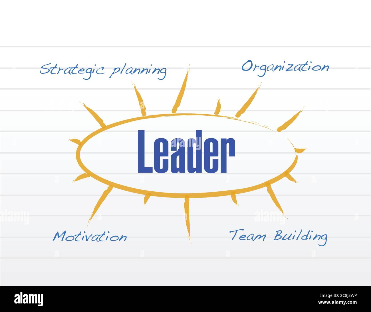 Leader model diagram illustration design over a white background Stock ...