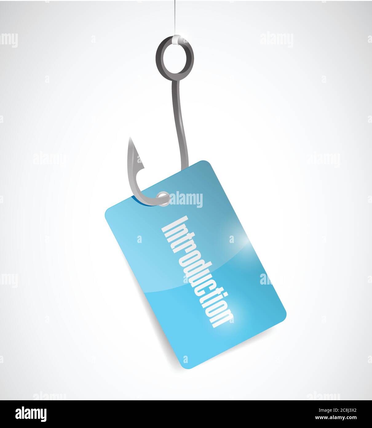 Hook introduction tag illustration design over a white background Stock ...