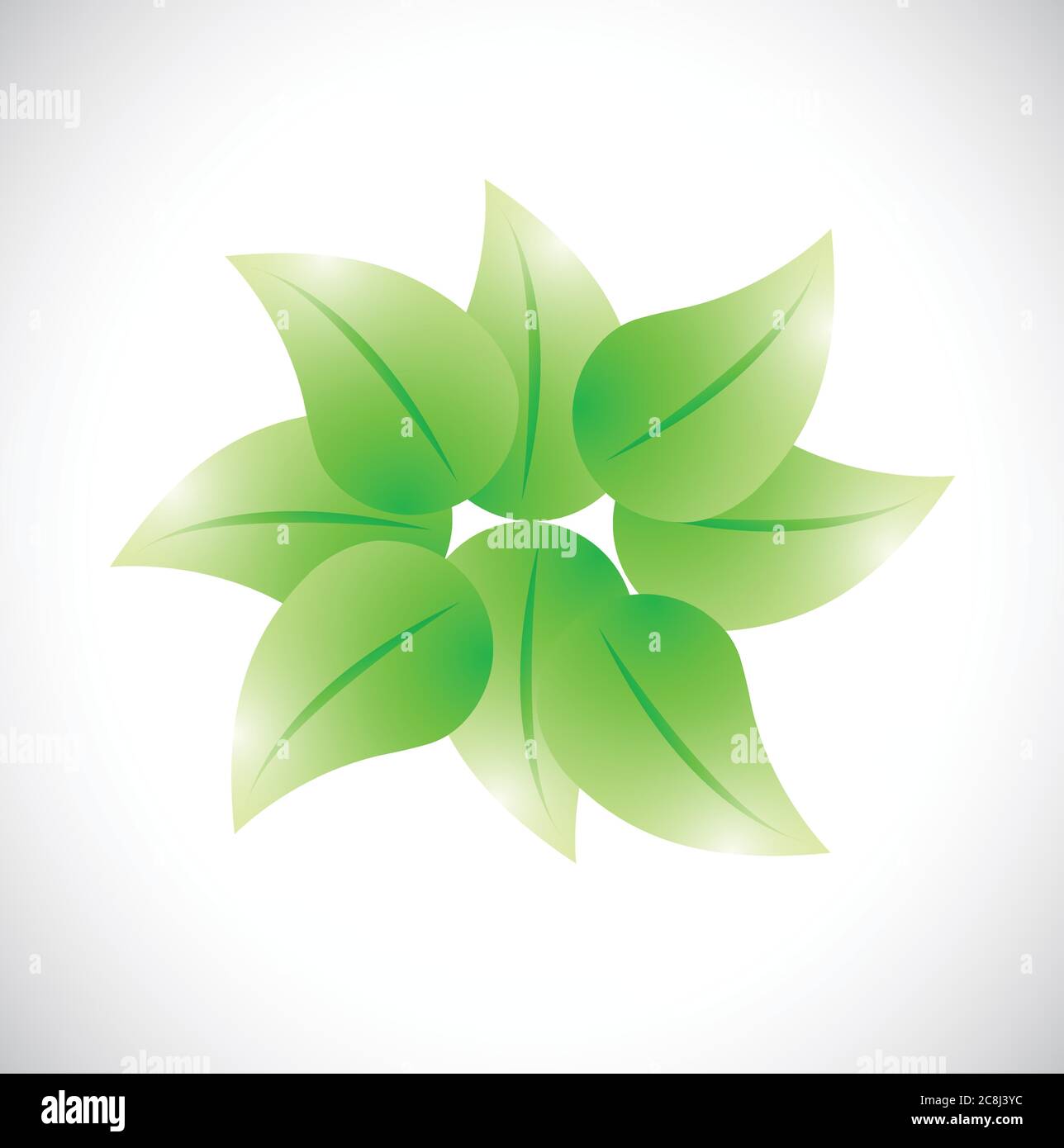 Leaves together illustration design over a white background Stock ...