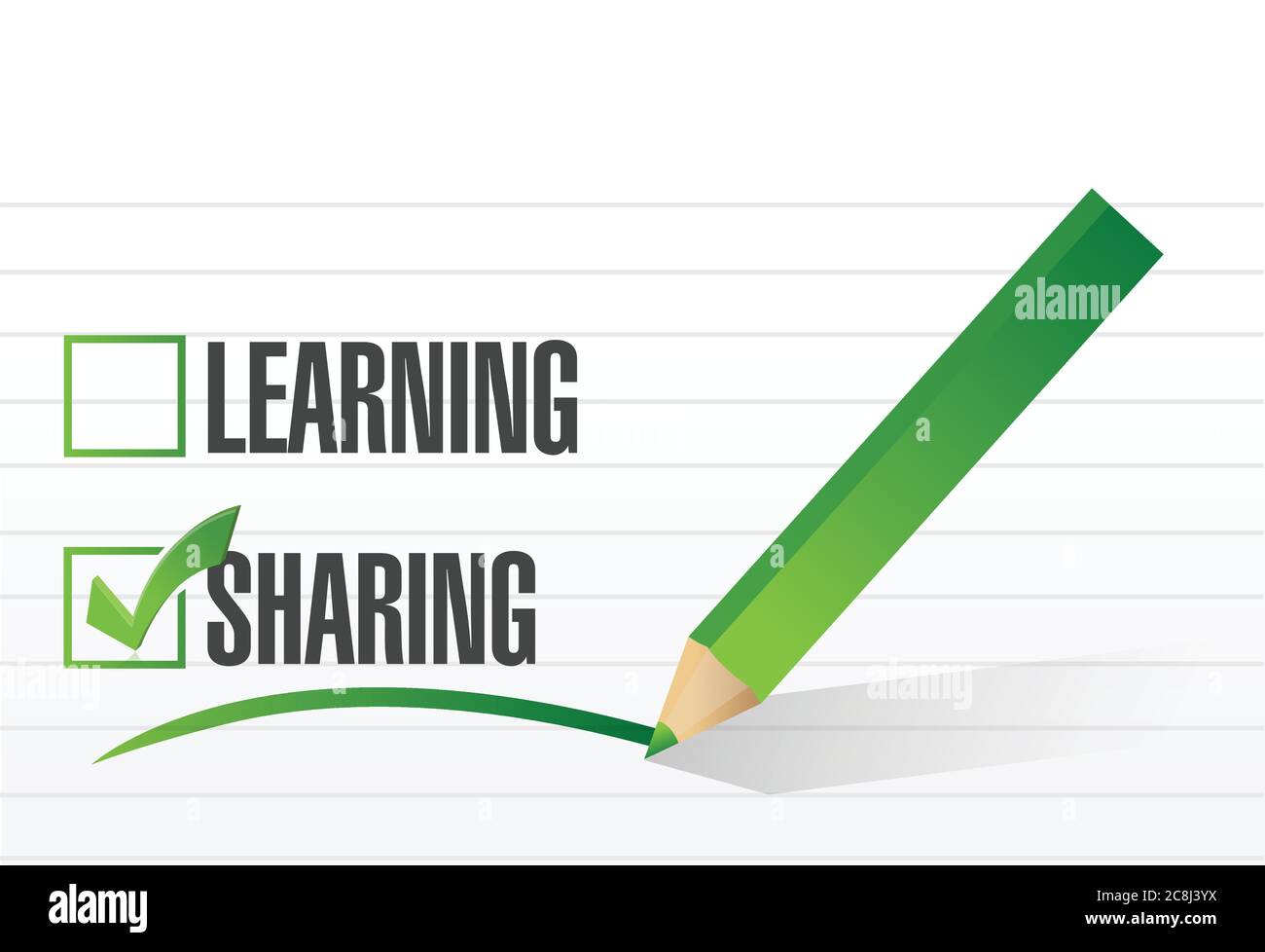 Sharing check mark illustration design over a white background Stock ...