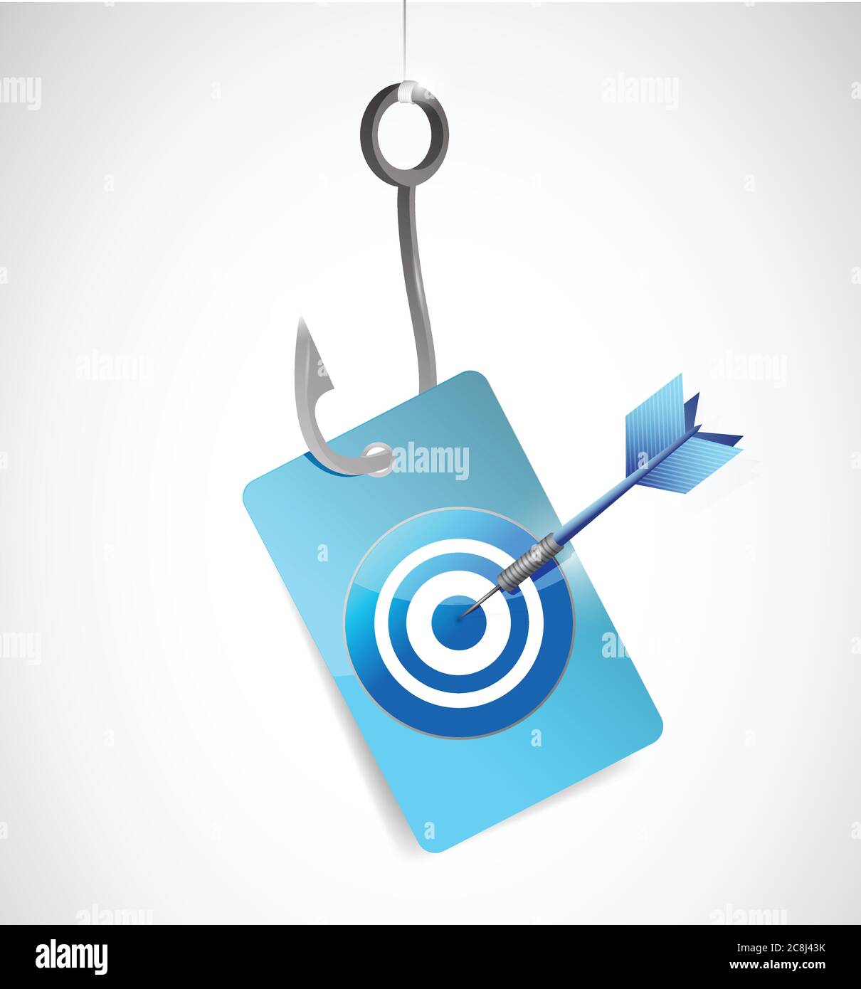 Fishing target concept illustration design over a white background ...