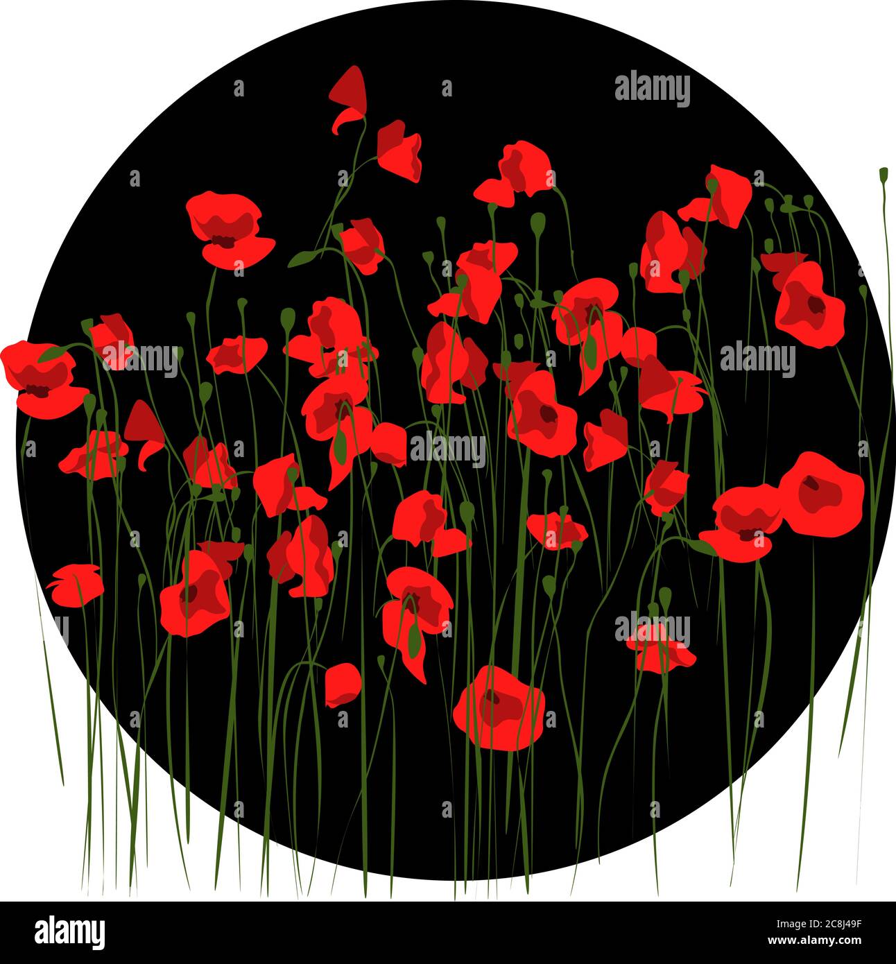Poppy circle Stock Vector Images - Alamy