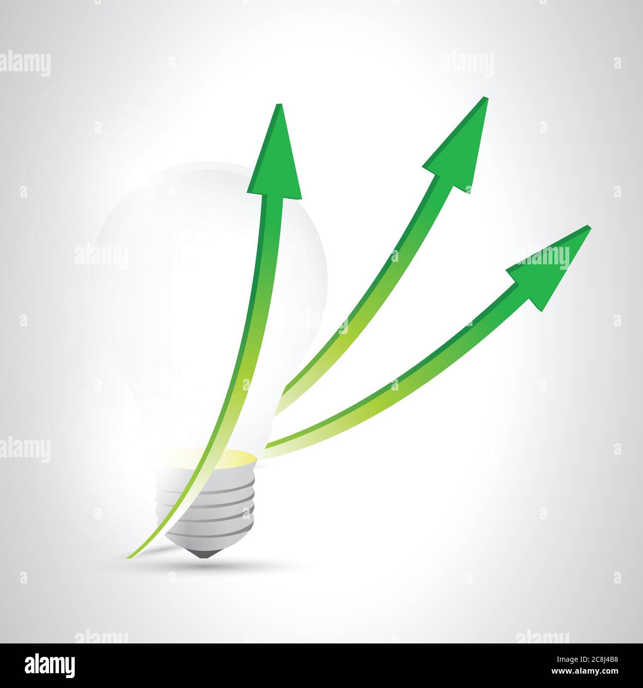 Light bulb arrow illustration design over a white background Stock ...