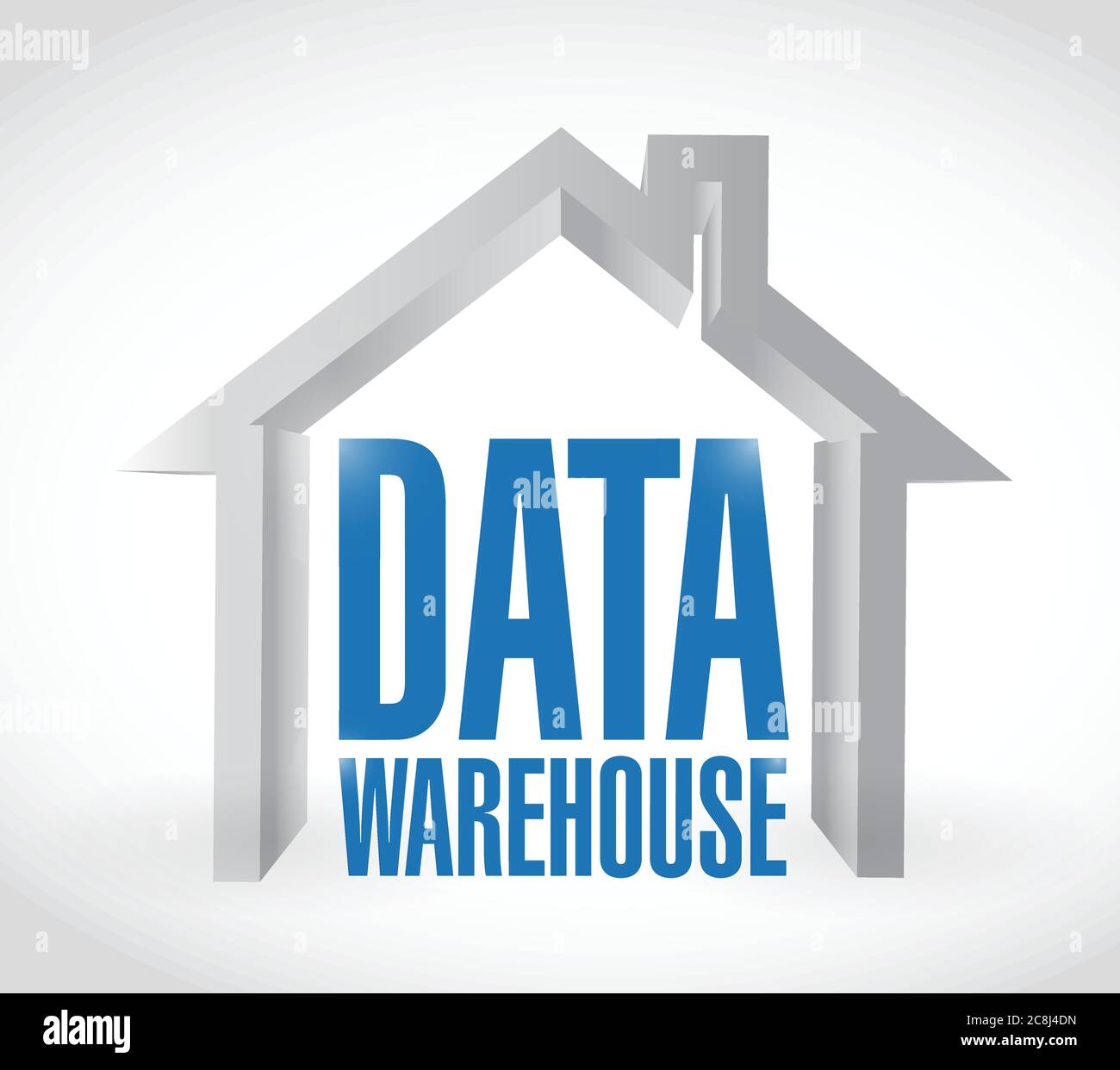 Data warehouse illustration design over a white background Stock Vector ...