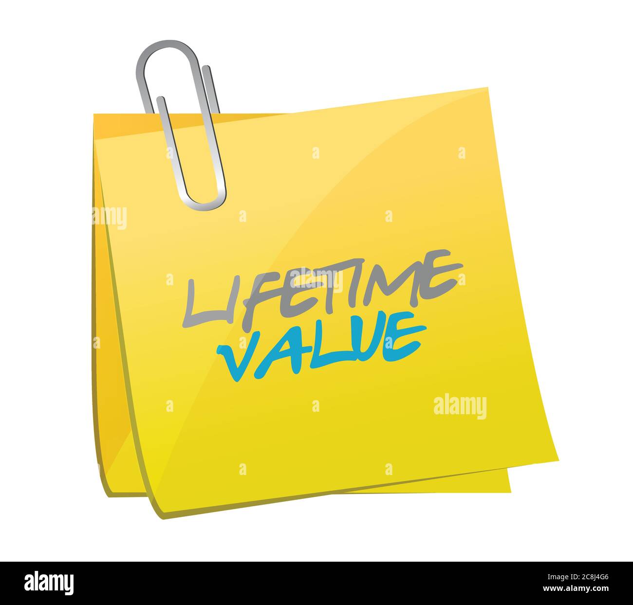Lifetime value post illustration design over a white background Stock ...