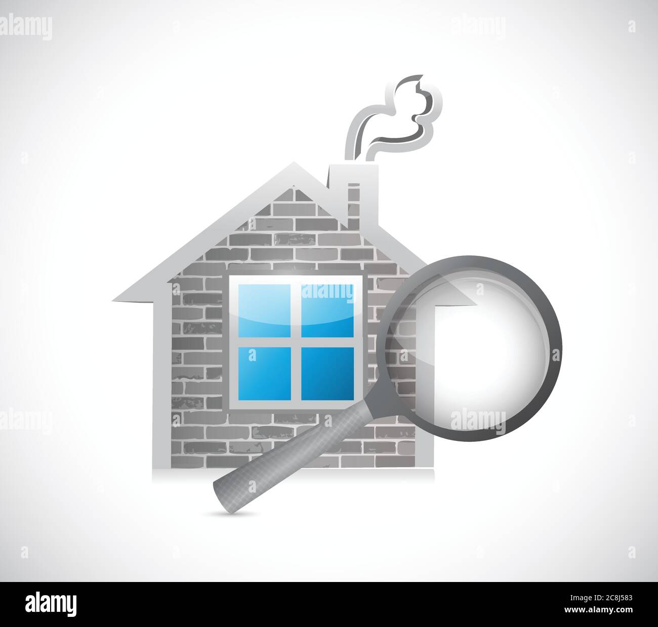 Home inspection concept illustration design over a white background ...