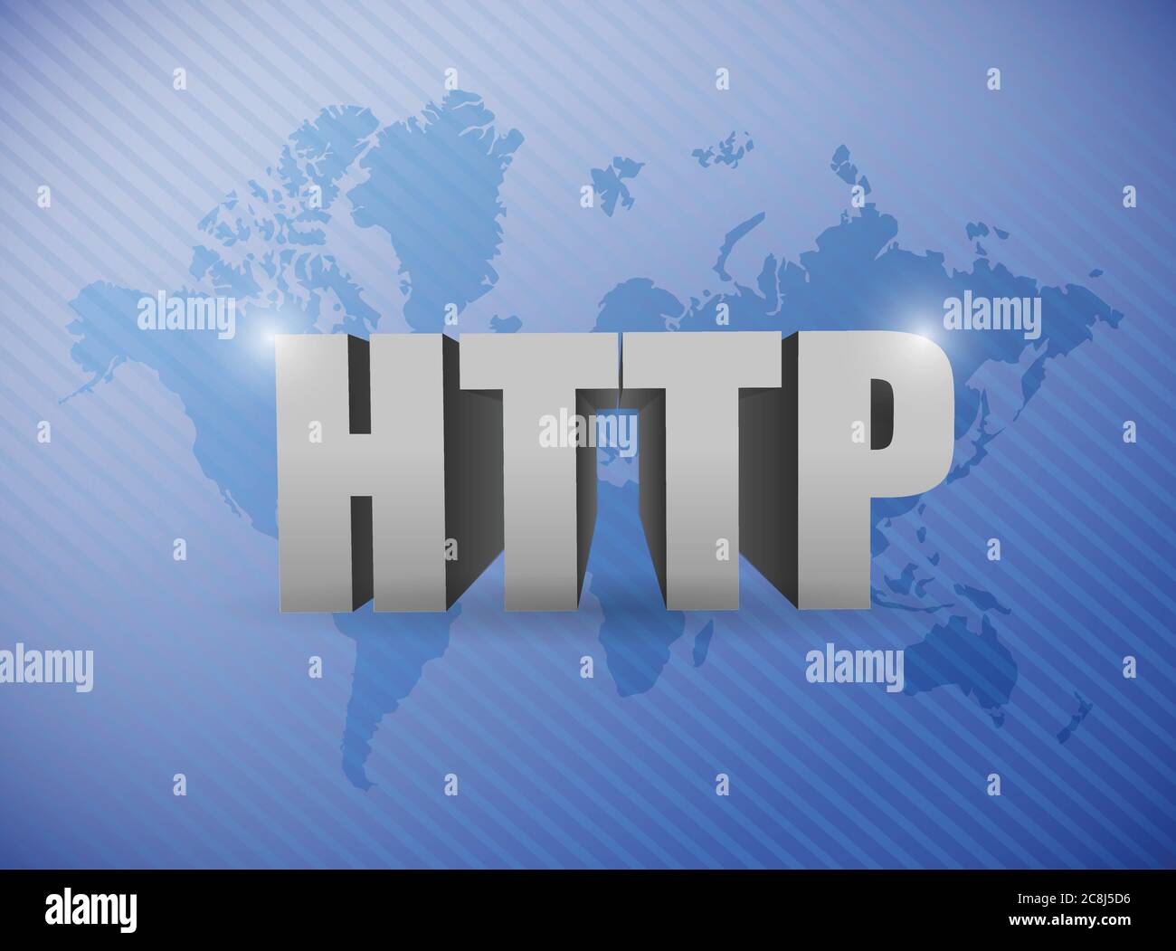 World map http concept illustration design blue background Stock Vector ...