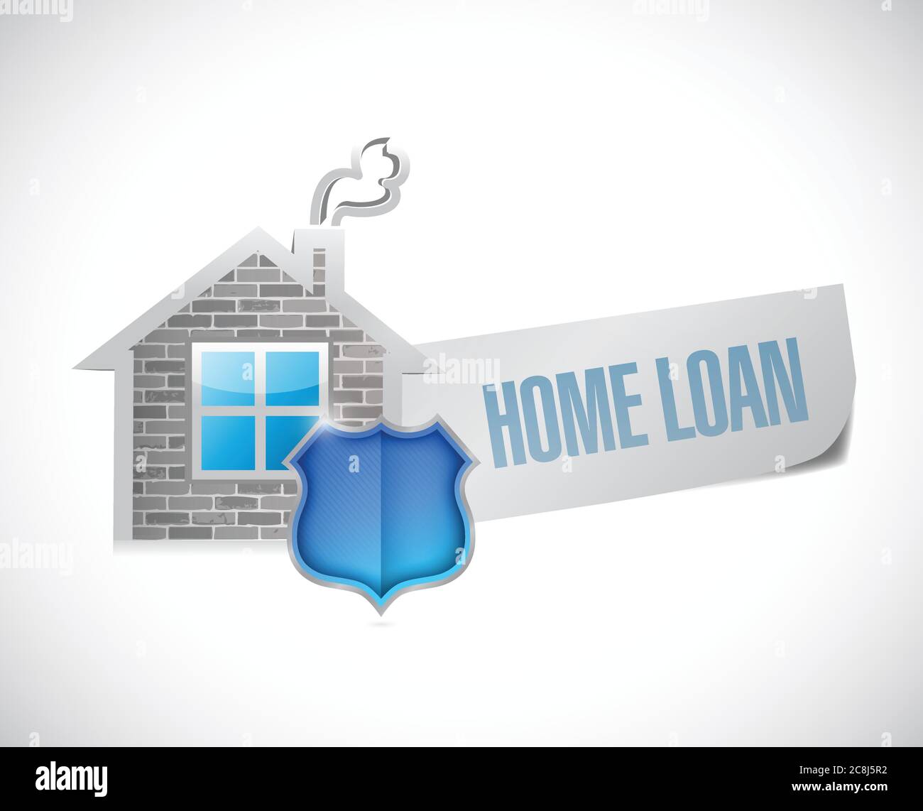 Home loan message illustration design over a white background Stock ...