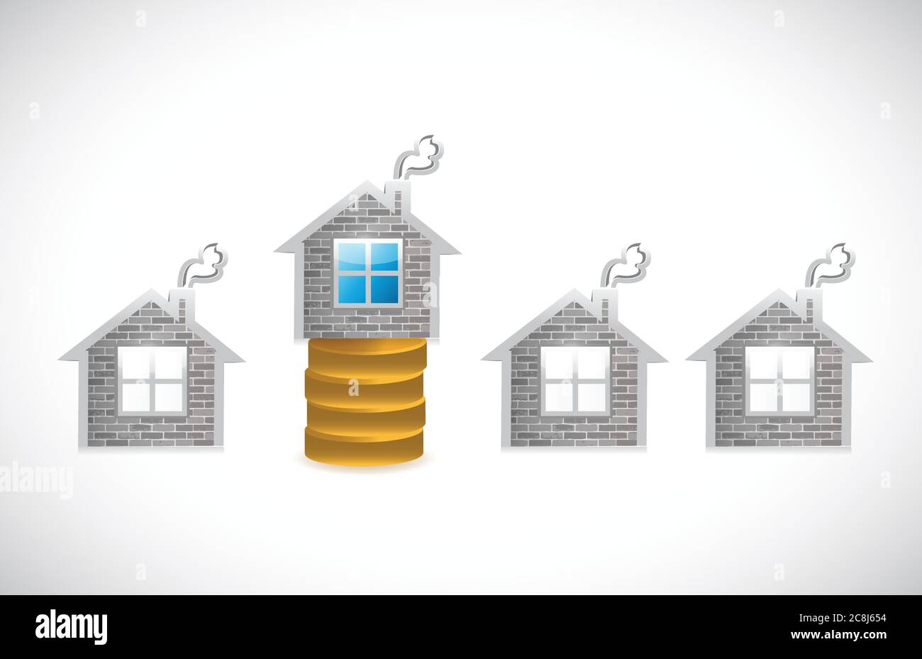 Money house. money home illustration design over a white background ...