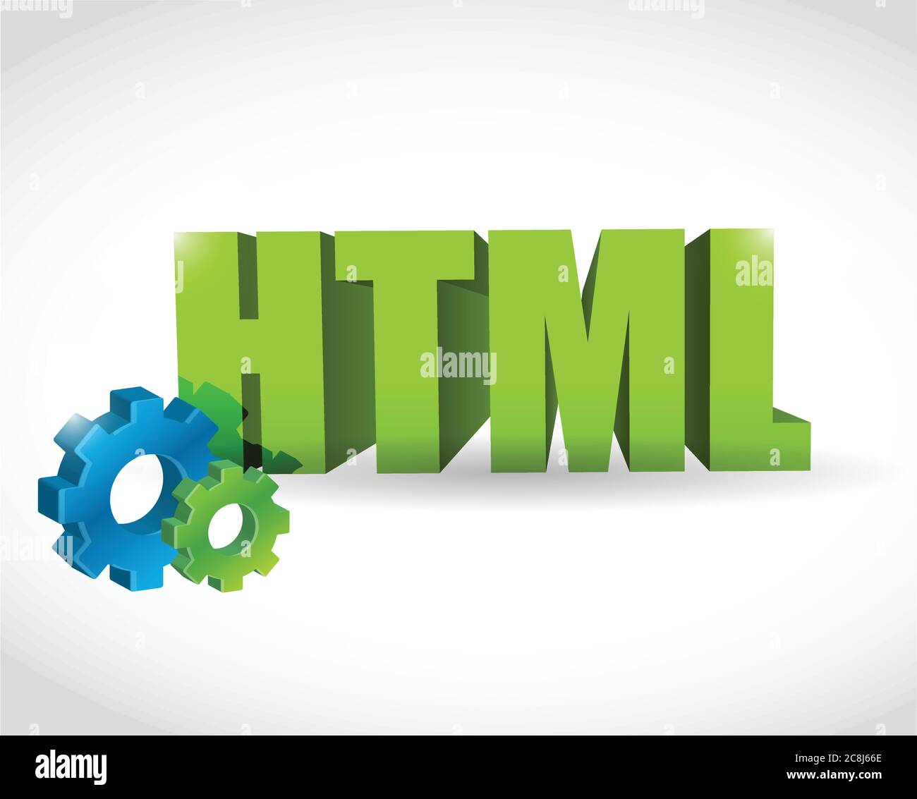 Html sign illustration design over a white background Stock Vector ...