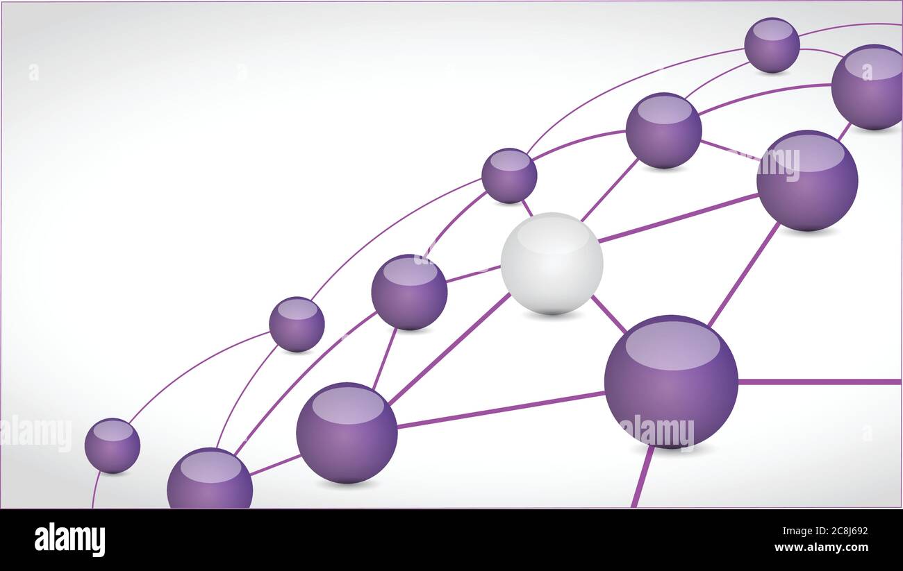 Sphere connection link tech network illustration design over a white ...