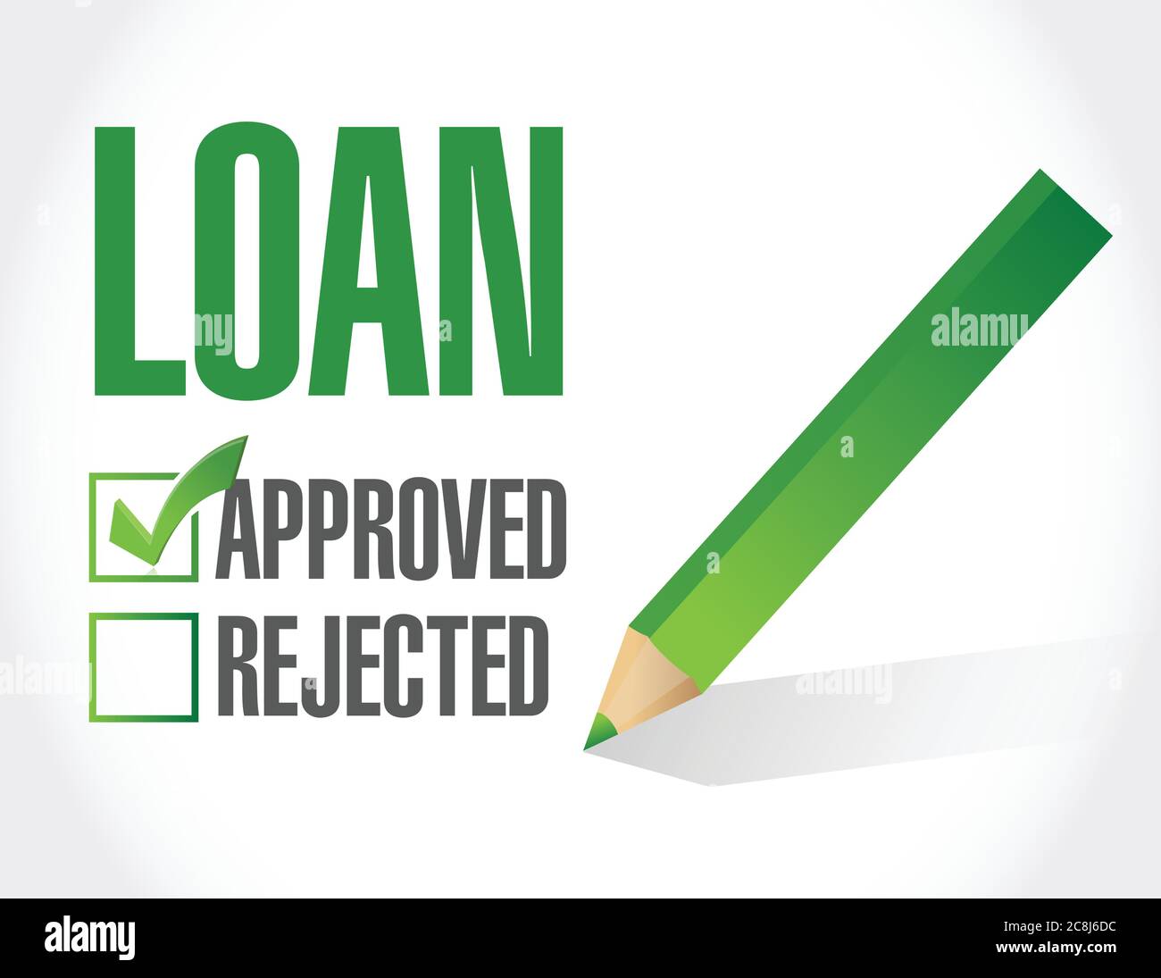 Loan approved check mark illustration design over a white background ...