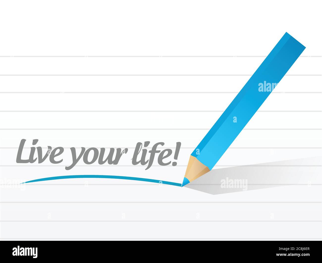Live your life message illustration design over a white background ...