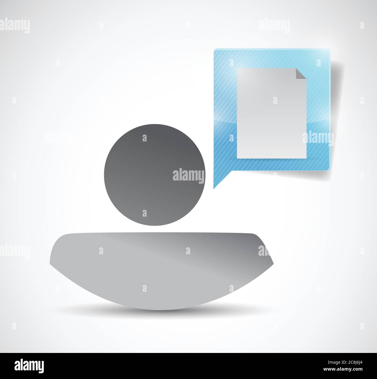 Avatar and document illustration design over a white background Stock ...