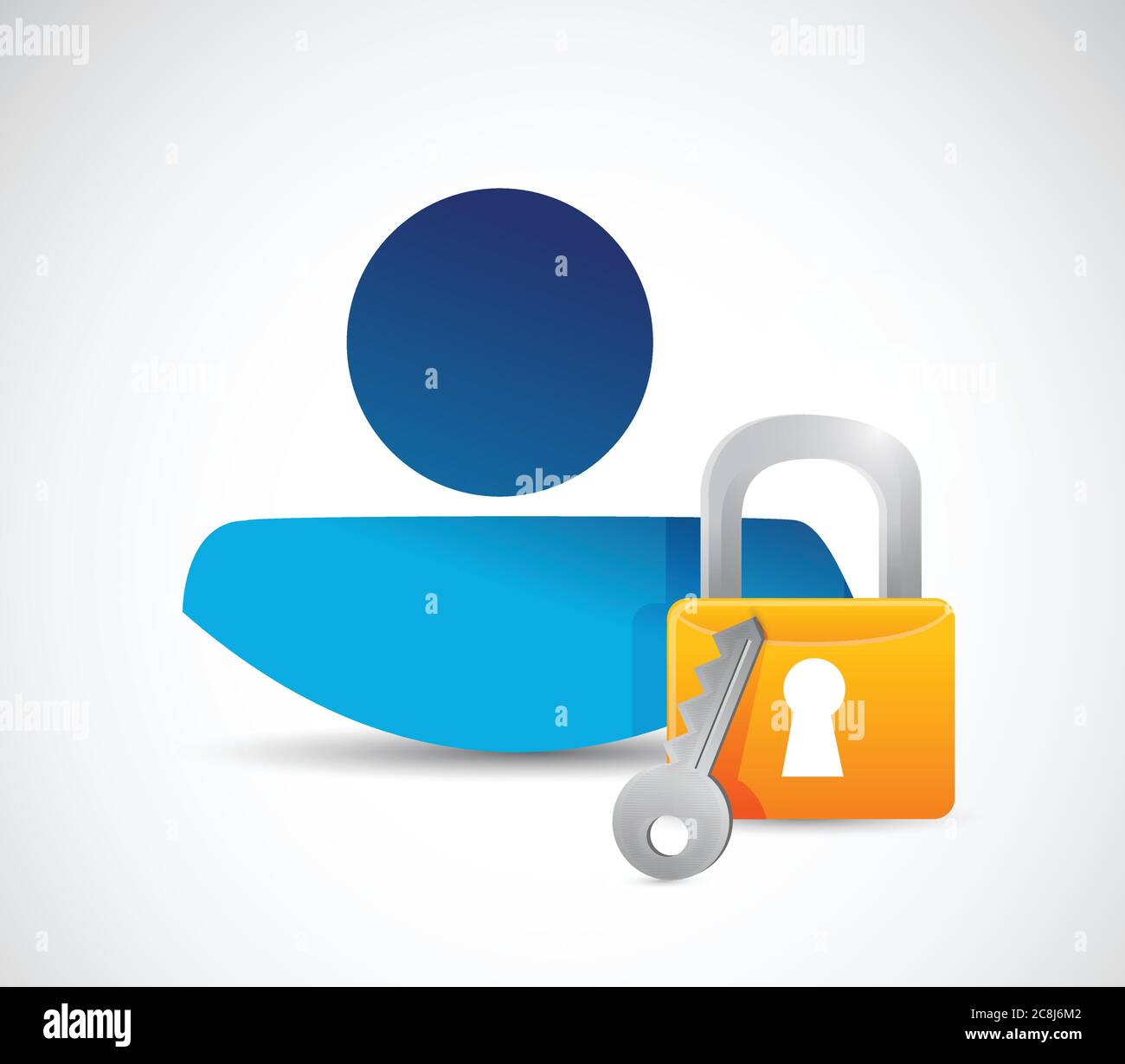 Profile security avatar icon concept illustration design over a white ...
