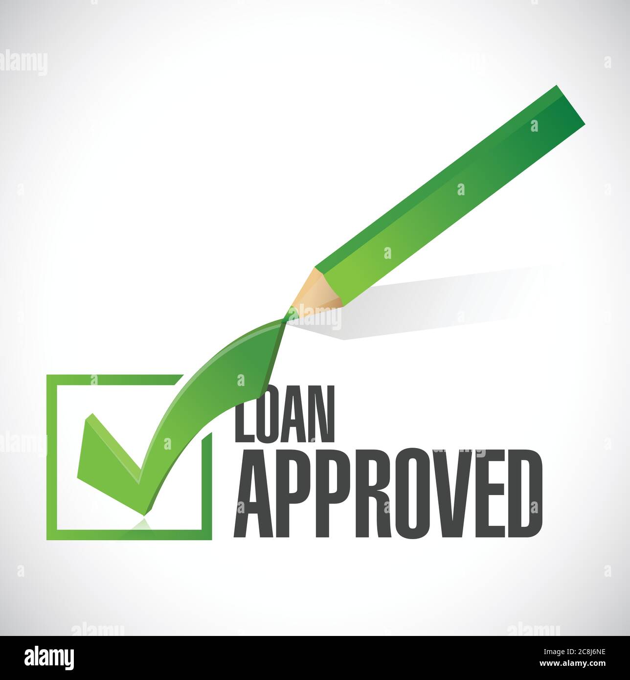 Load approved check mark illustration design over a white background ...