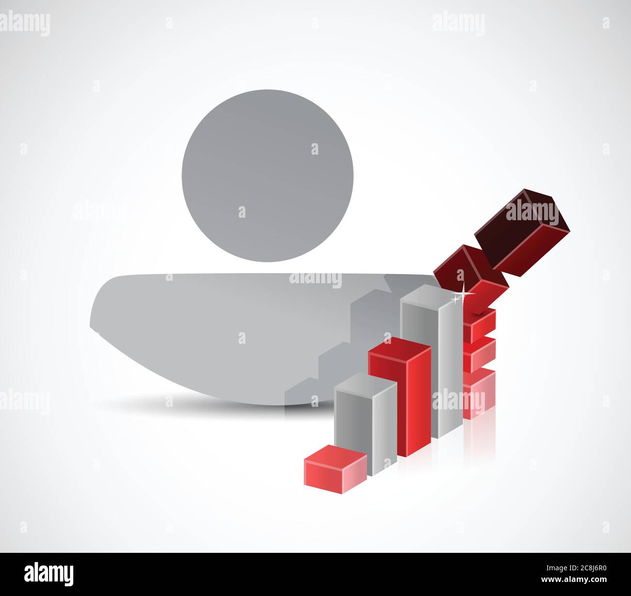 Failing business concept illustration design over a white background ...