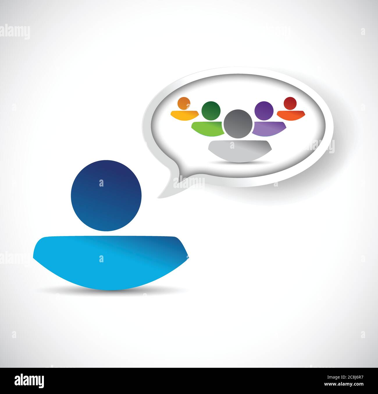 Avatar colorful people communication concept illustration design over a ...