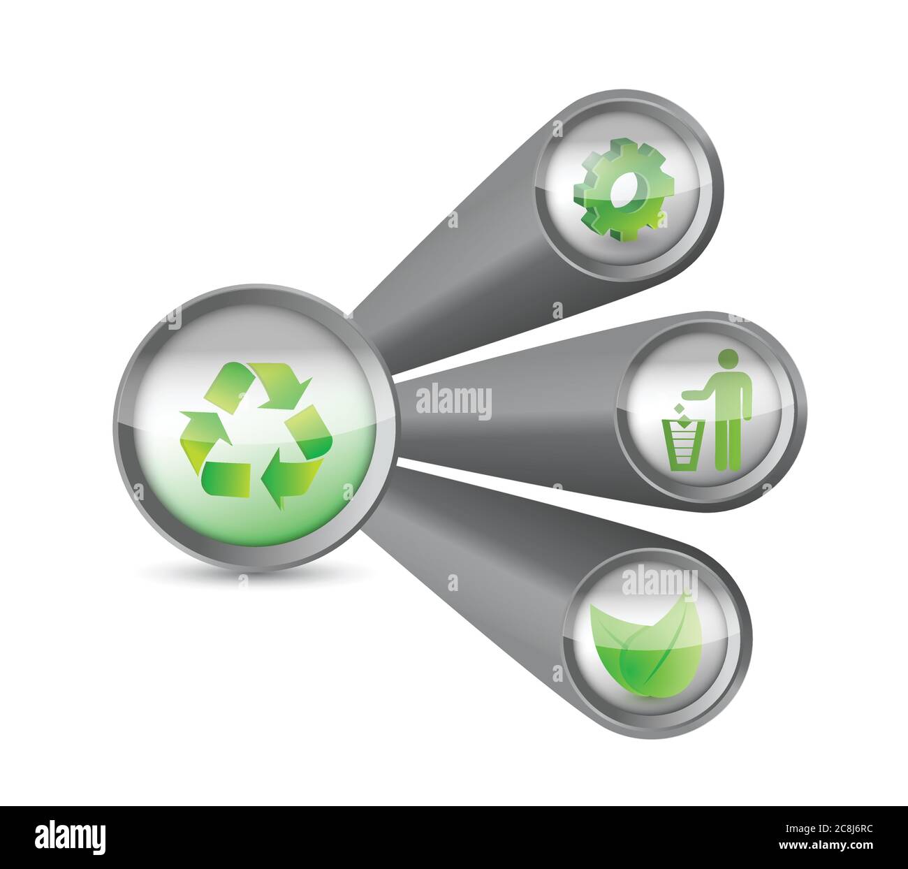 Recycle help concept illustration design over a white background Stock ...