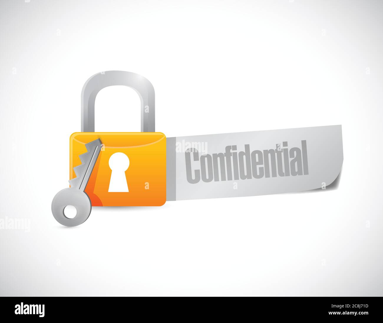 Confidential message lock illustration design over a white background ...