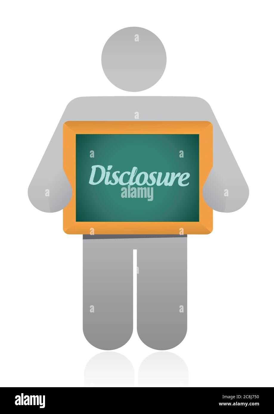 Disclosure sign illustration design over a white background Stock ...