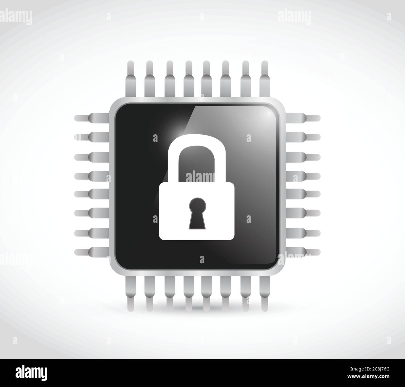 Chip security illustration design over a white background Stock Vector ...