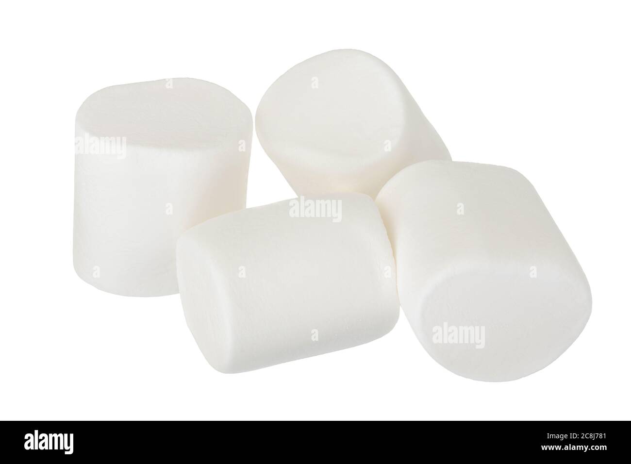 Marshmallow isolated on white background with clipping path and full ...
