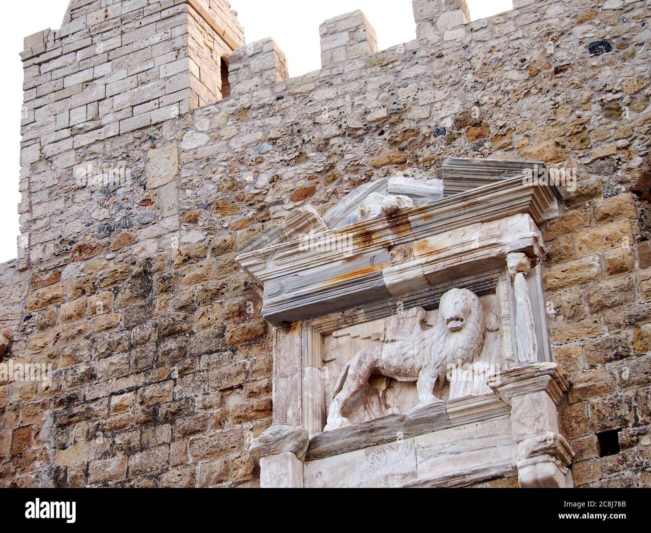 Lion of Venice, The harbour at Heraklion, Crete Stock Photo - Alamy