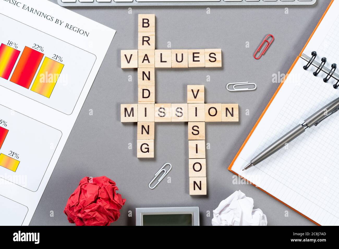 Brand value concept with words from cubes Stock Photo - Alamy
