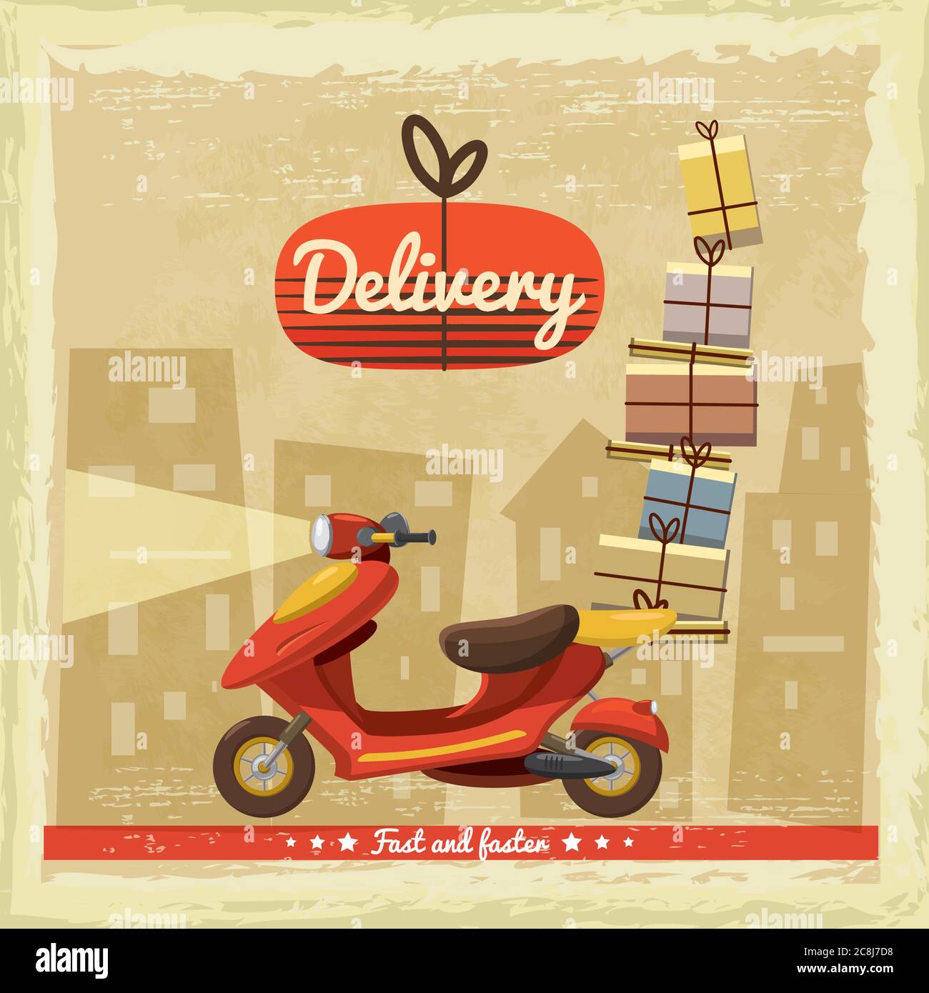 Delivery Scooter Motorcycle Service, Order, Worldwide Shipping, Fast ...