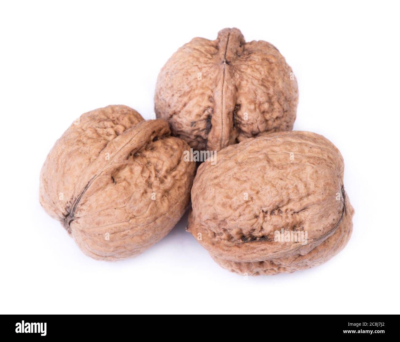 Few big walnuts isolated on white background Stock Photo - Alamy