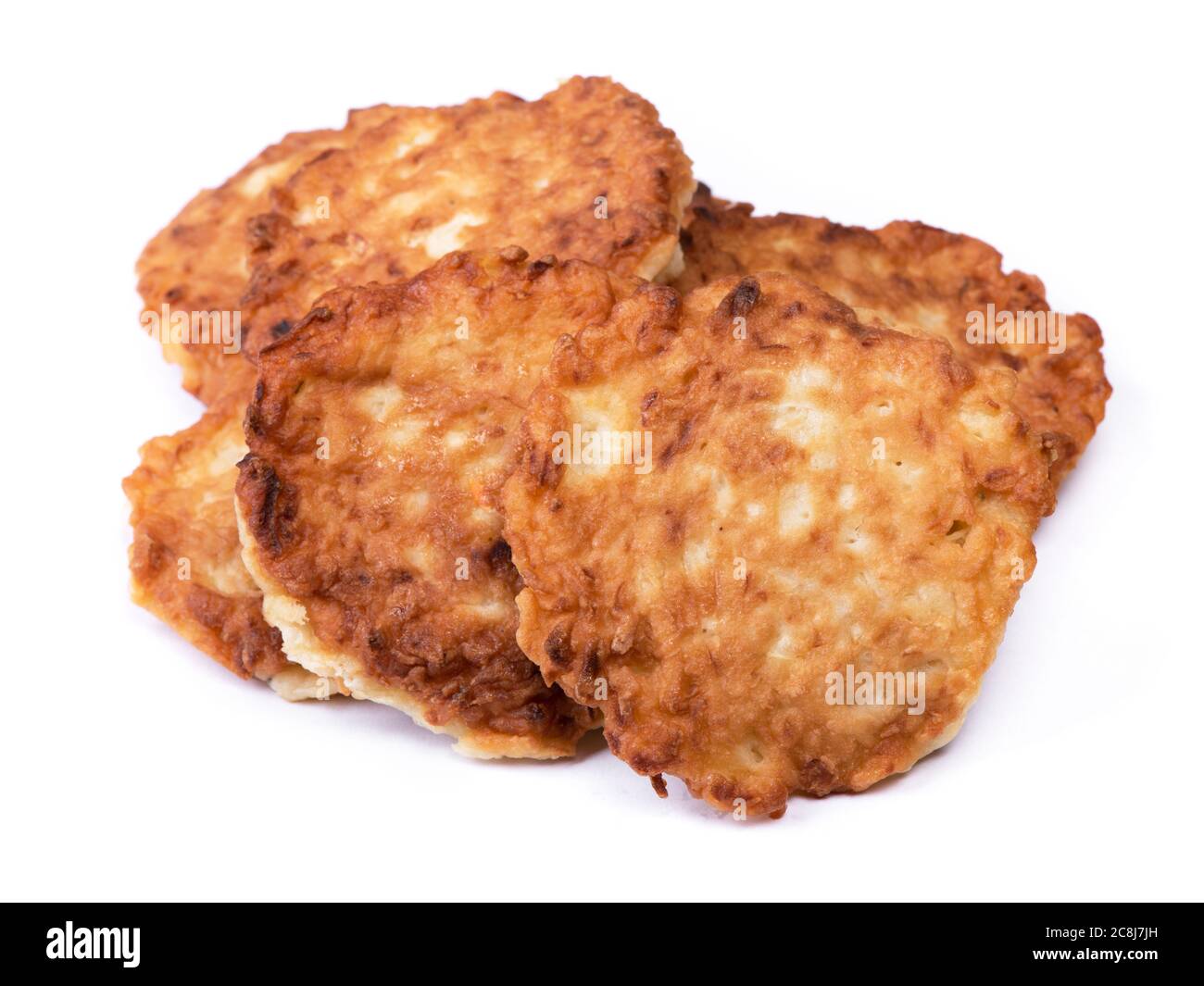 Group of delicious cabbage cutlets isolated over white background Stock ...