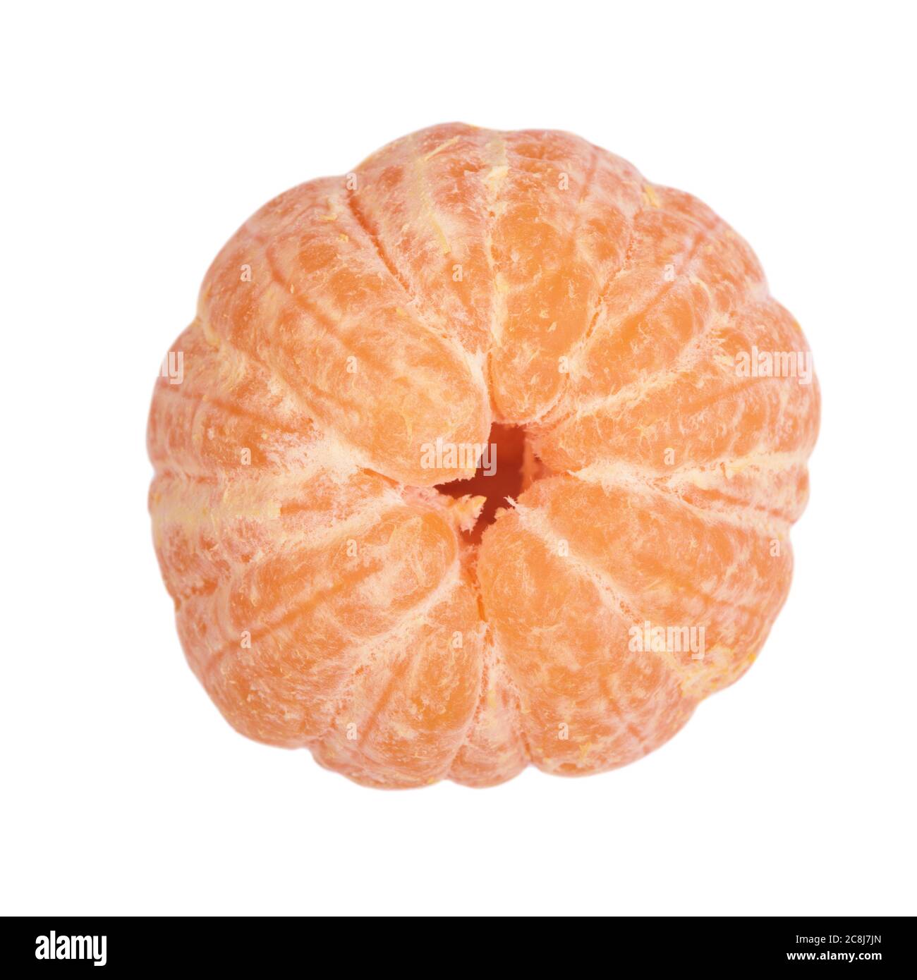 Fresh peeled mandarin isolated on white background Stock Photo - Alamy