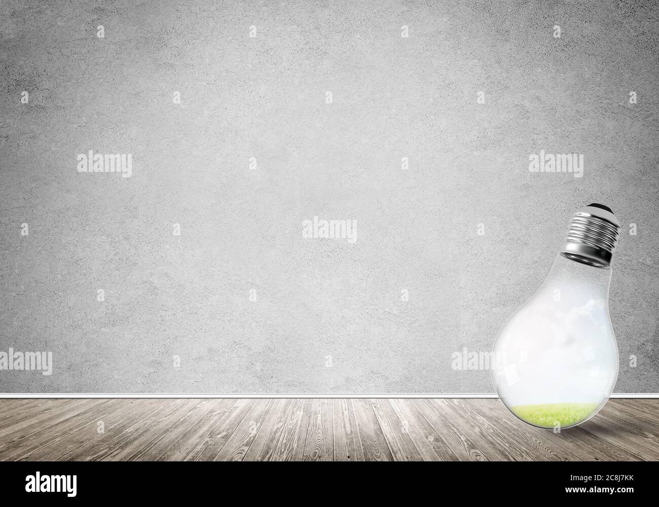 Light bulb in room Stock Photo - Alamy