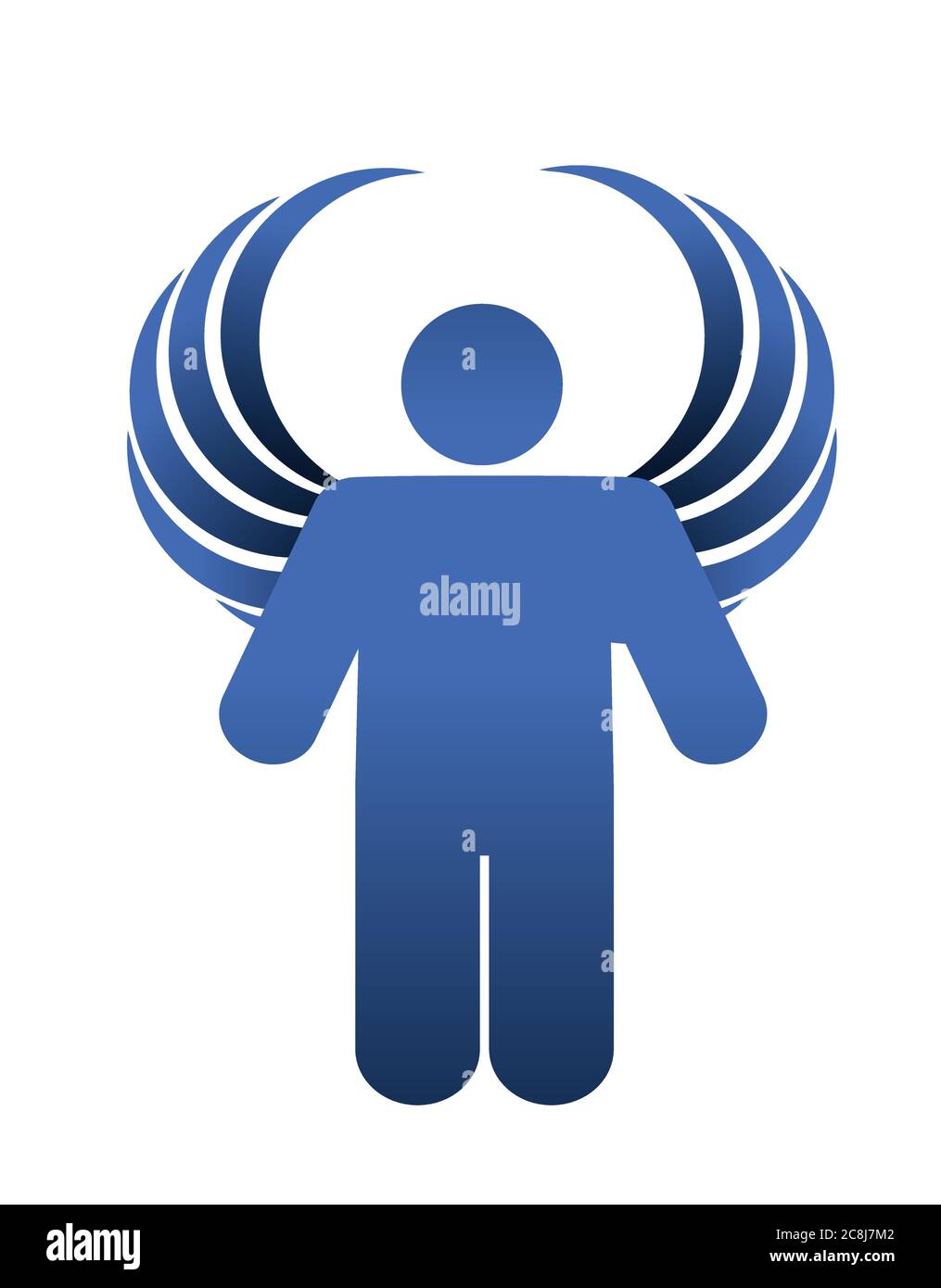 Avatar icon with wings. illustration design over a white background ...