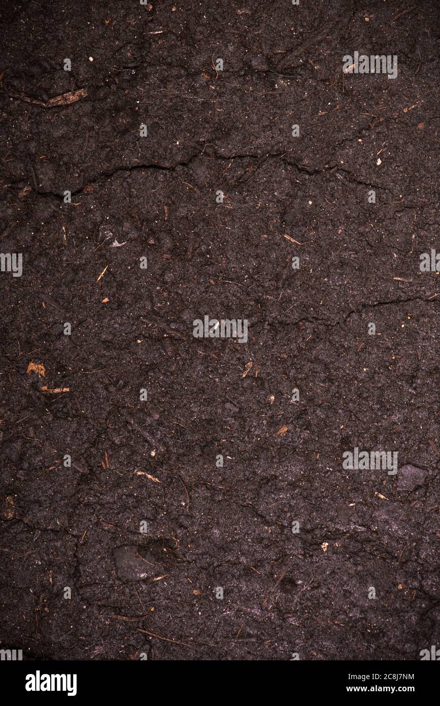 Dirt texture, black earth background Stock Photo - Alamy