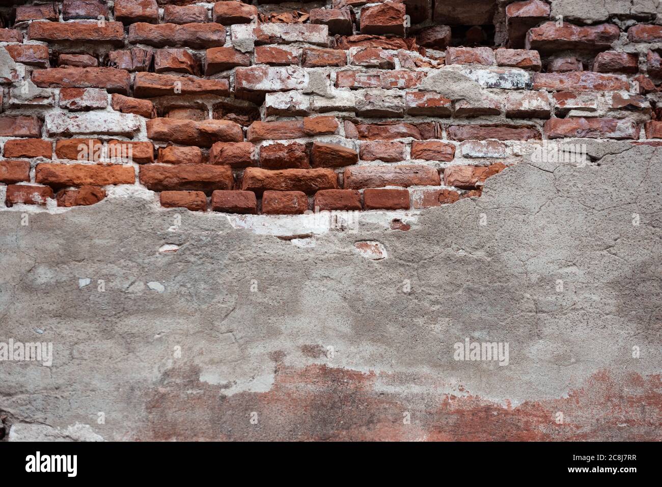 Weathered old brick texture. Damaged retro background Stock Photo - Alamy