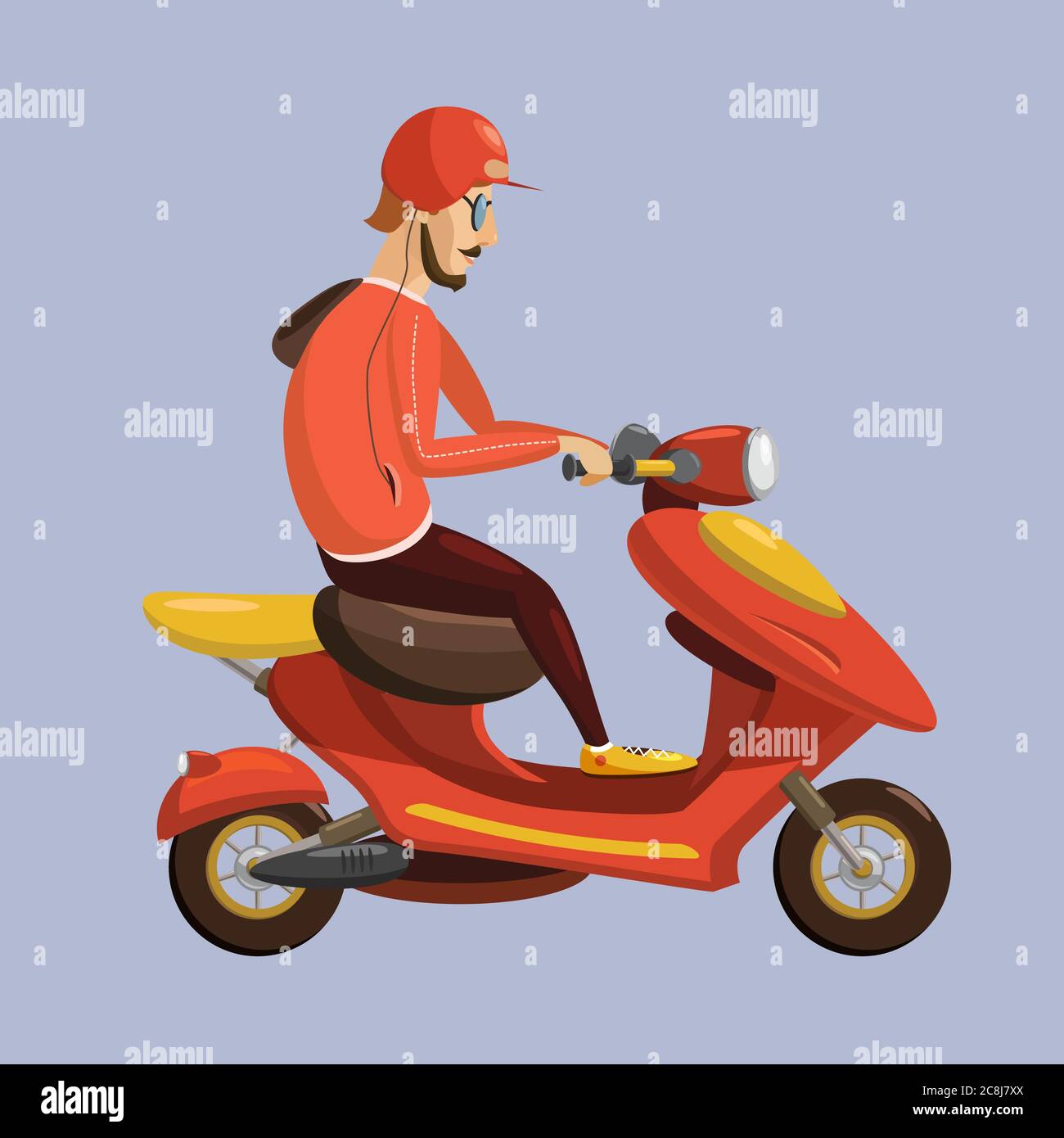Delivery Boy Ride Scooter Motorcycle Service, Order, Worldwide Shipping ...