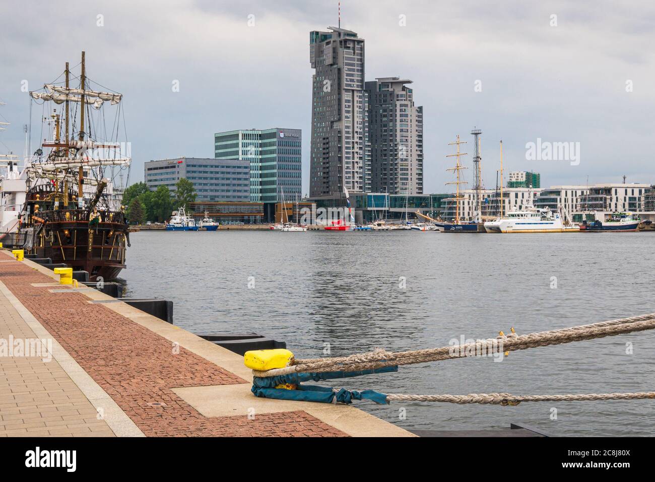 Gdynia, Poland - June 30, 2020: Modern architecture of Gdynia. The Sea ...
