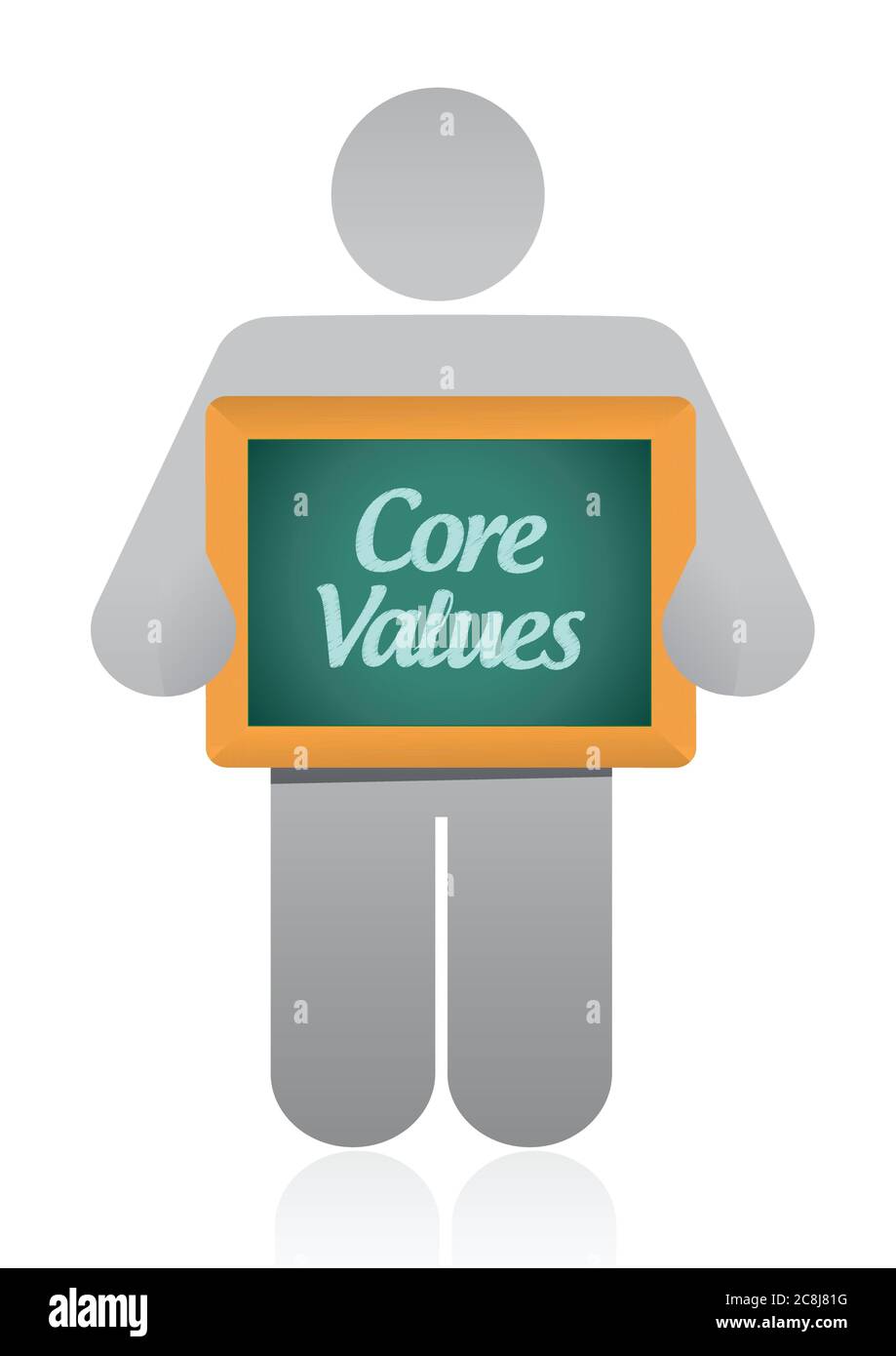 Core values message illustration design over a white background Stock ...