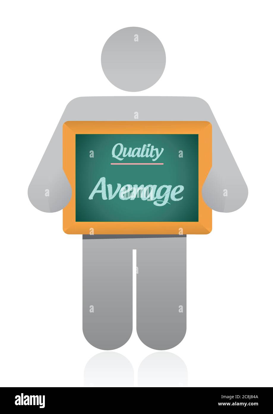 Average quality sign illustration design over a white background Stock ...