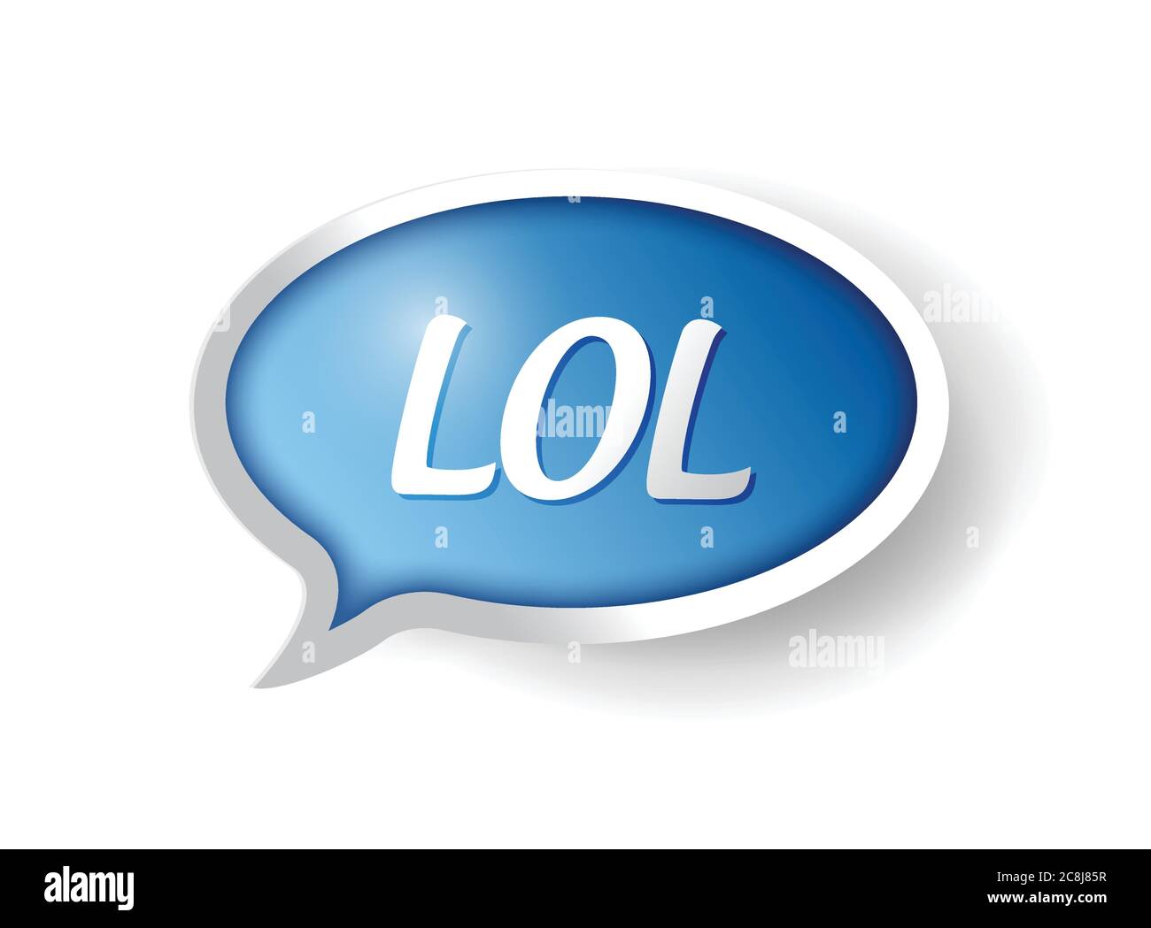 Lol message bubble illustration design over a white background Stock ...