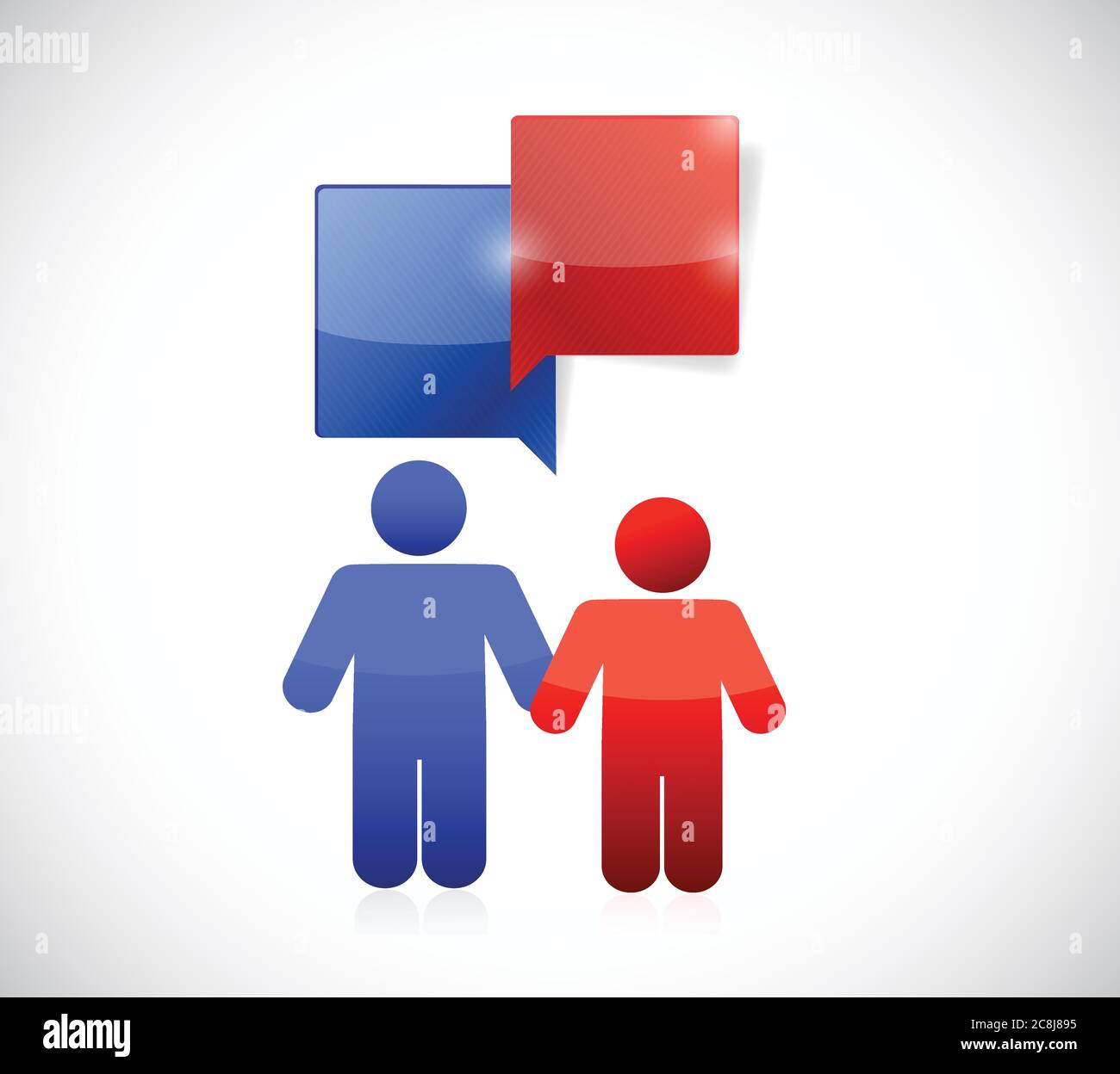 Couple communication illustration design over a white background Stock ...