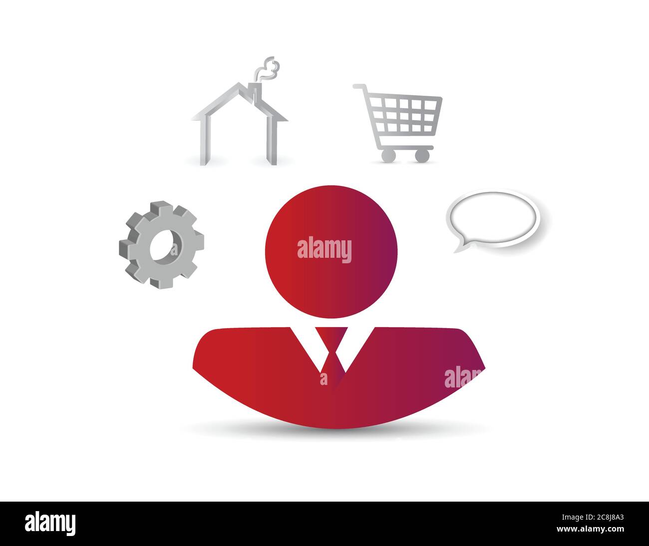 Manage thoughts Stock Vector Images - Alamy