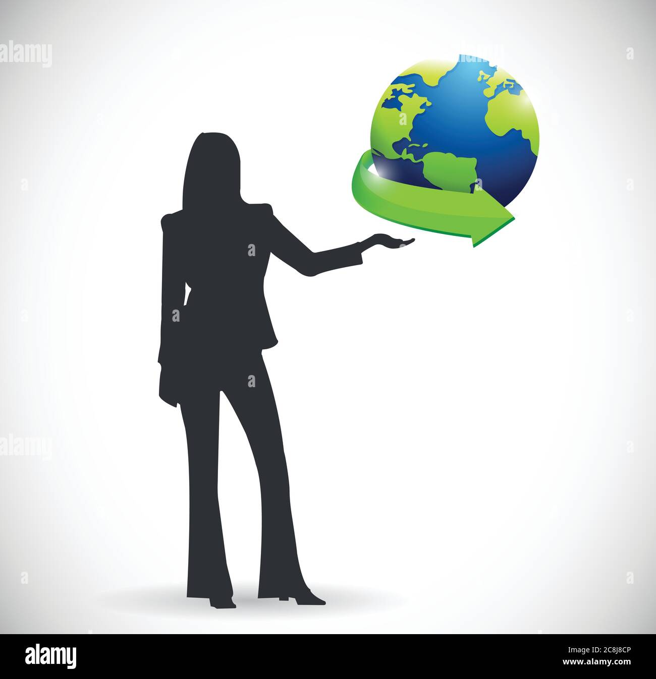 International presentation illustration design over a white background ...