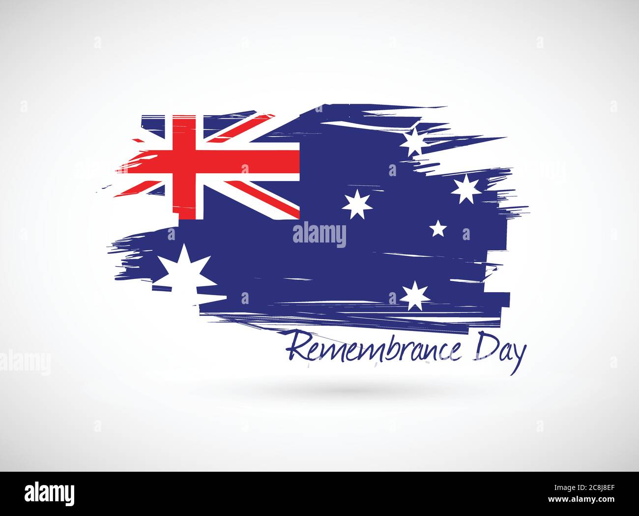 Australia remembrance day illustration design over a white background ...