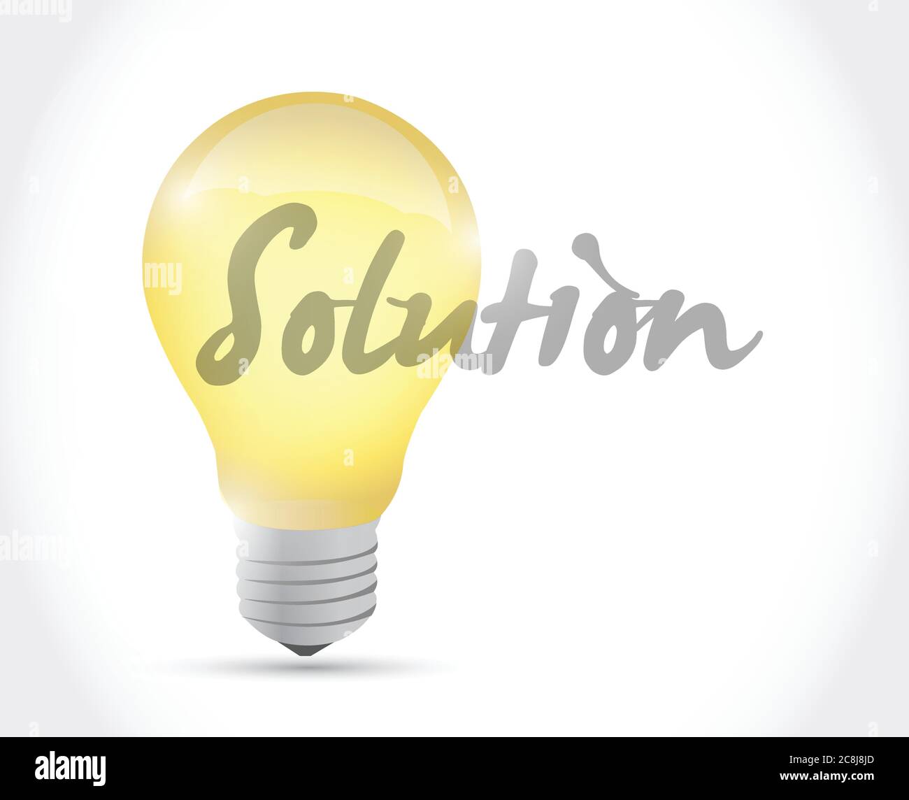 Solution light bulb illustration design over a white background Stock ...